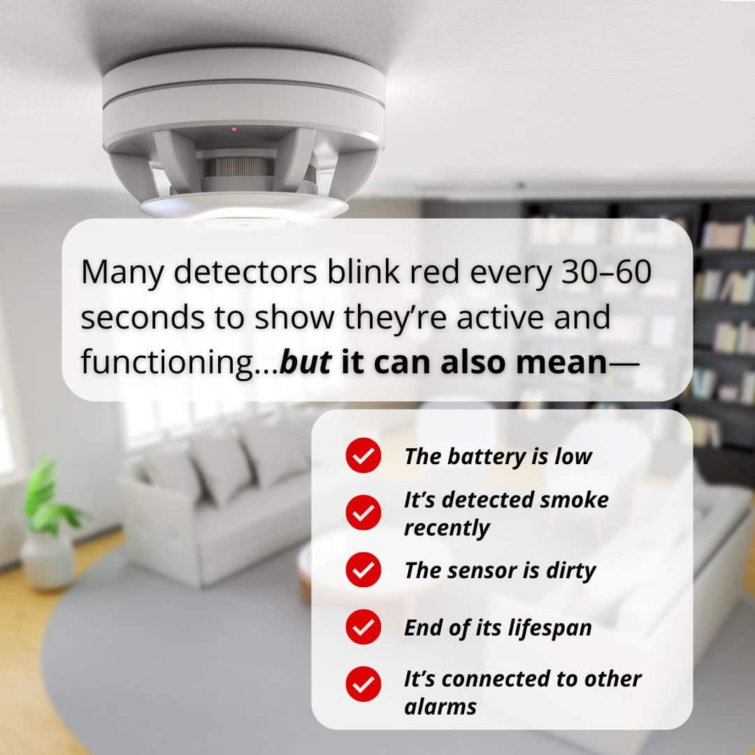 Why is My Smoke Detector Blinking Red? - All Coast Inspections
